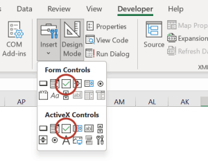 چک باکس در اکسل و روشهای اصولی استفاده